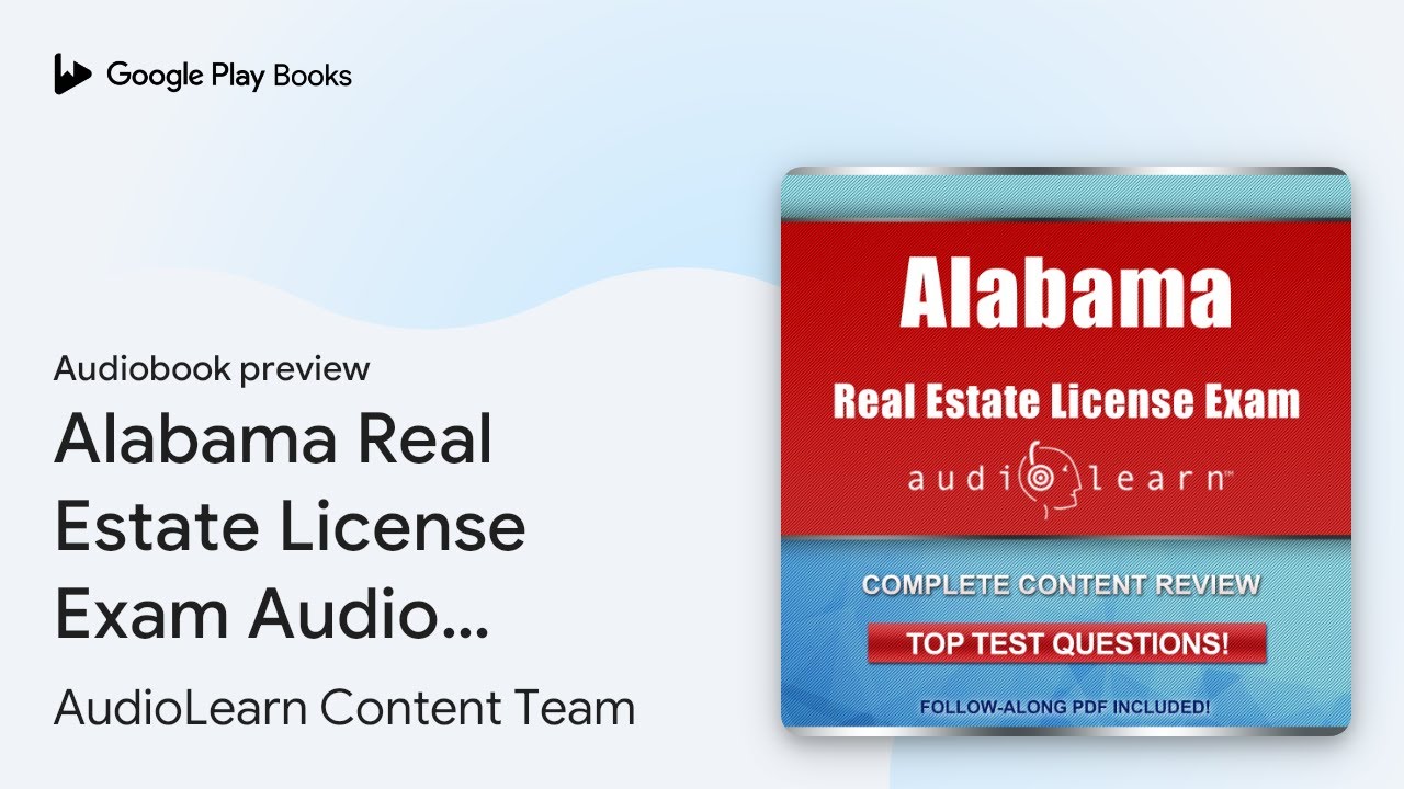 Alabama Real Estate License Exam Audio Learn:… by AudioLearn Content ...