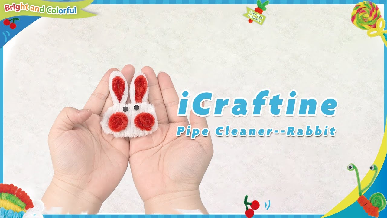 Pipe Cleaner--Rabbit Embroidery works and embroidery tutorials - YouTube