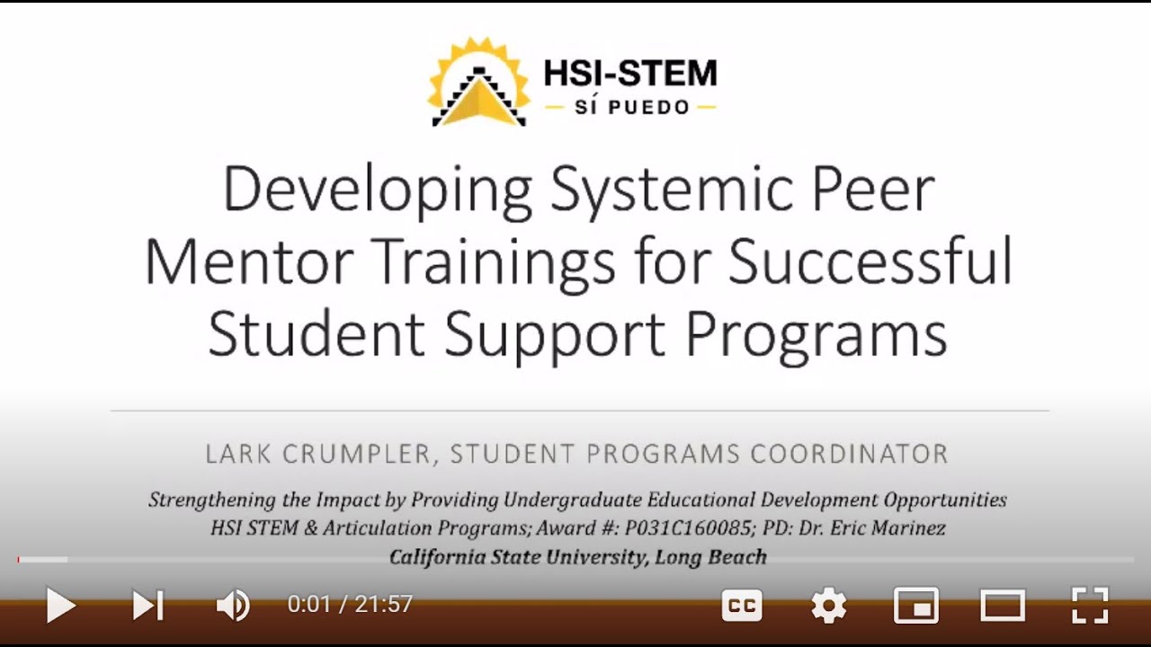 CSU HSI-STEM Mentoring & Programming Module: Episode 2 - YouTube
