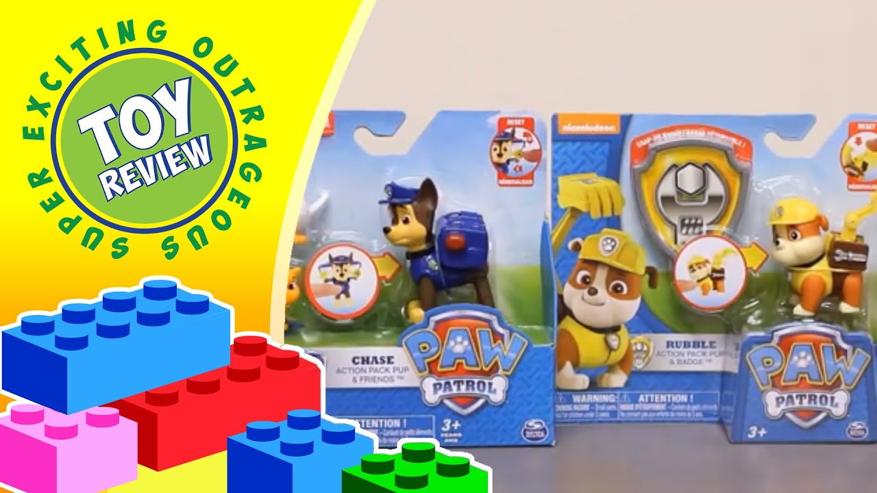 Chase Action Pack Pup & Friends Rubble Action Pack Pup & Badge Paw ...