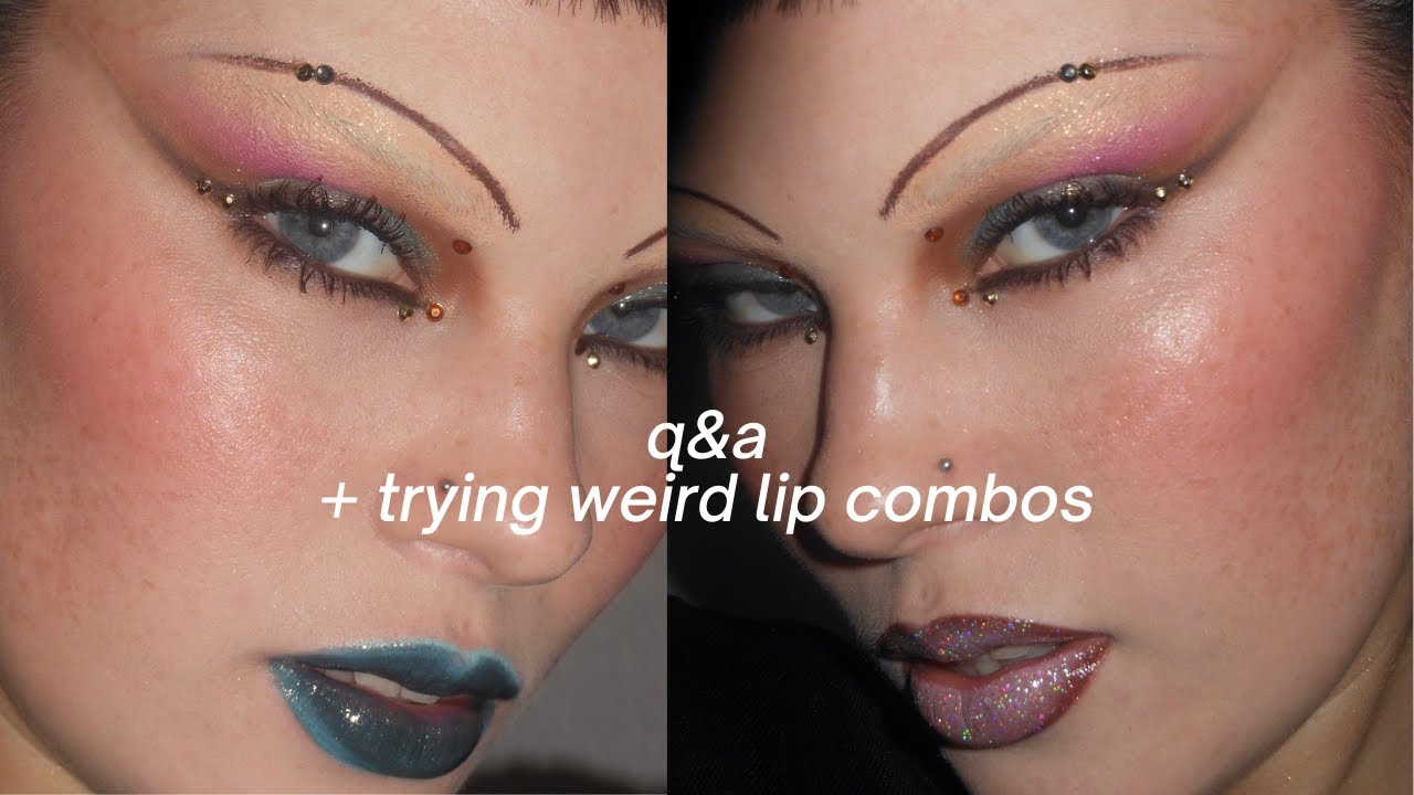 weird lip combos + q&a | my inspirations, identity and more - YouTube
