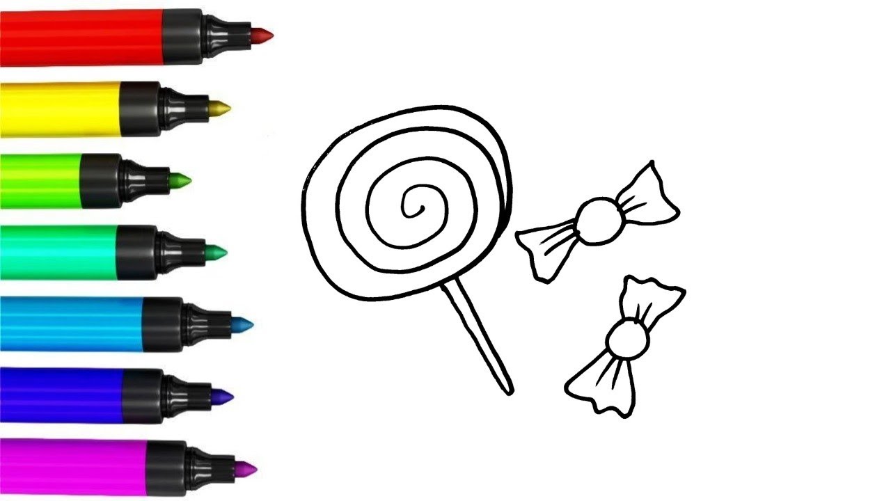 Lollipop Drawing Ideas|How To Draw Lollipop Step By Step|Candy Drawing ...