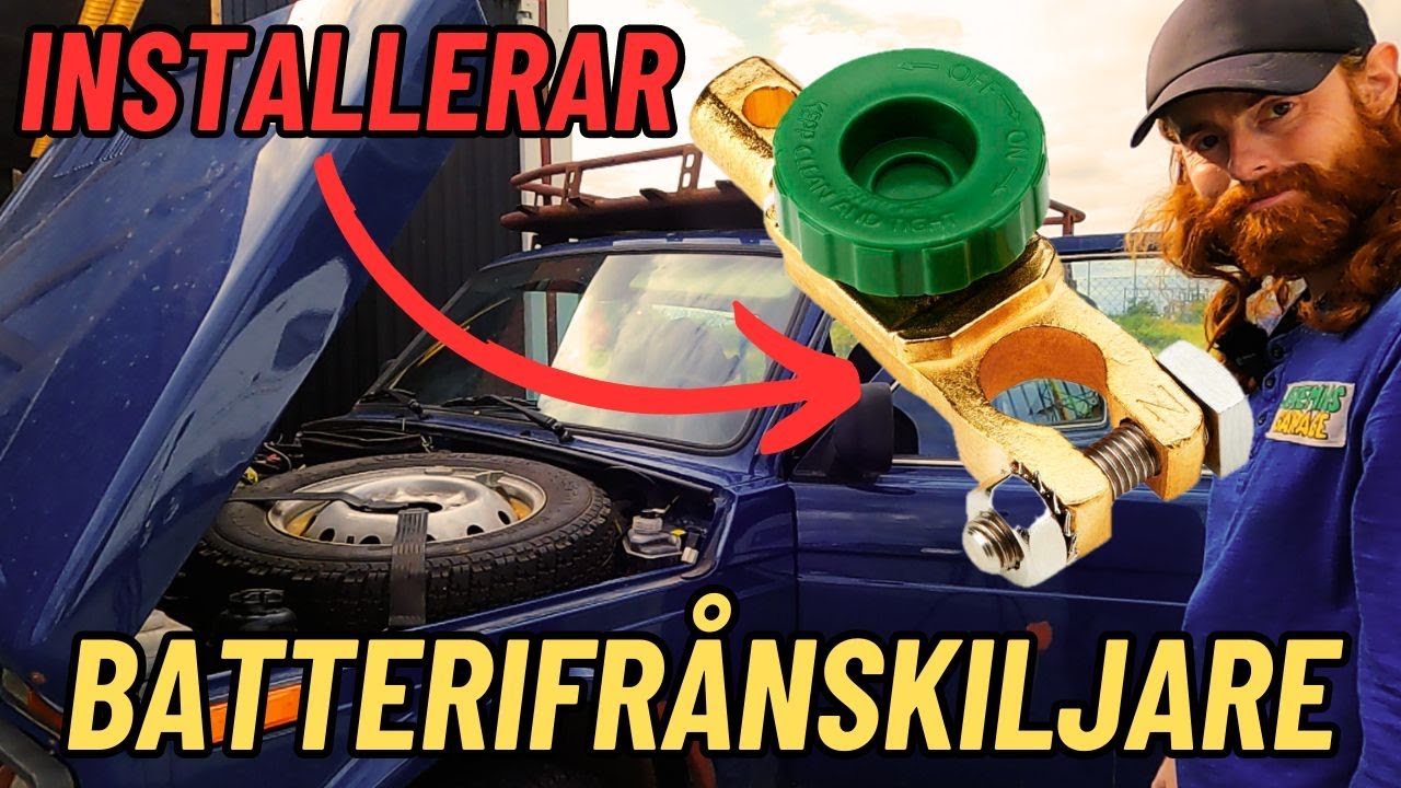 Installerar batterifrånskiljare / huvudbrytare i bilen - YouTube