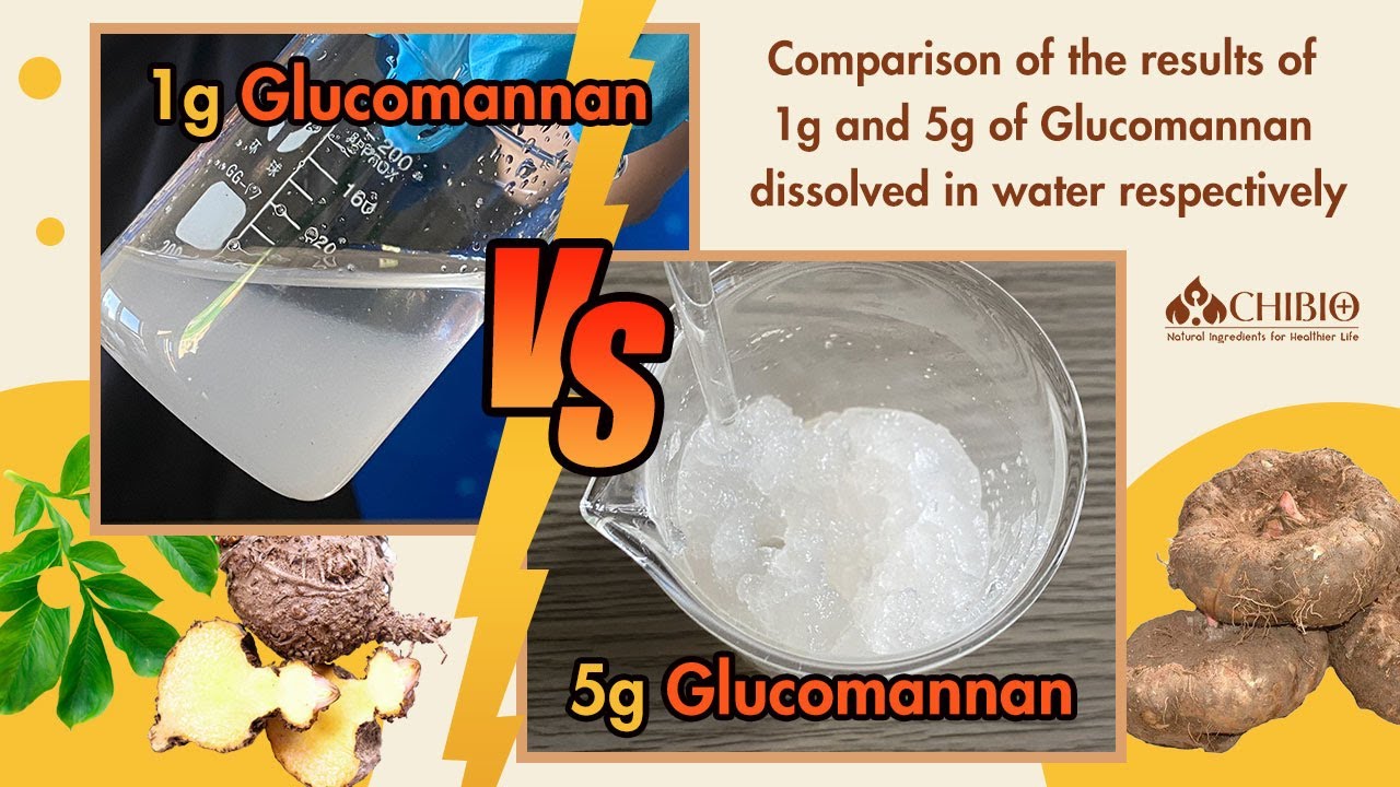 Comparison of the results of 1g and 5g of Glucomannan dissolved in ...