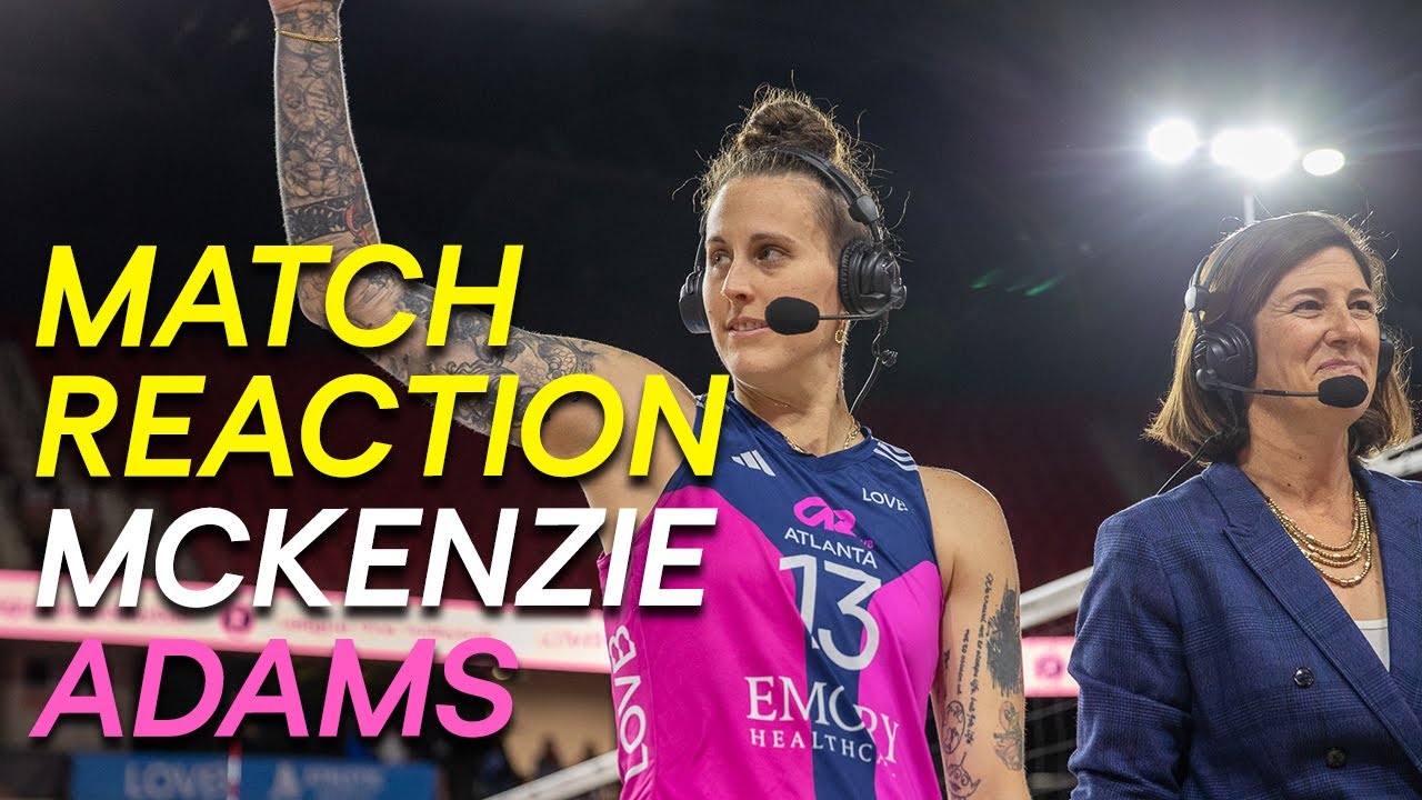 McKenzie Adams postmatch interview, March 27 at LOVB Houston - YouTube