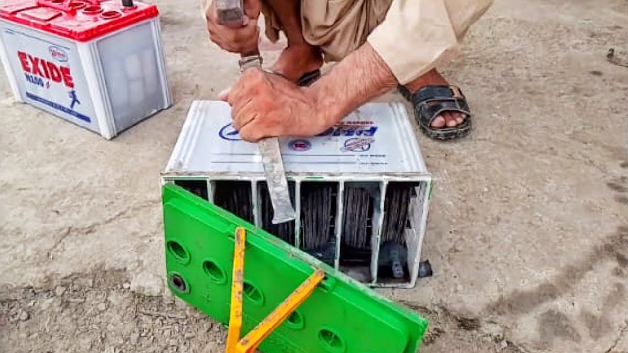 Restoration a Solar Battery | How to Make a Battery in Local Workshop ...