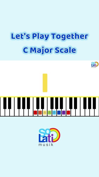 C Major Scale Play Along | Color Notes, Solfege, Note Names, Alphabets ...