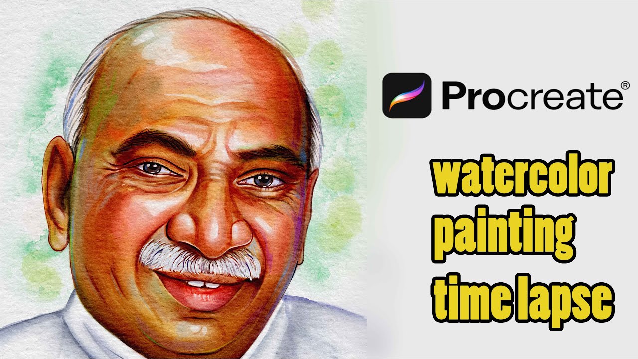 kamarajar watercolor painting | procreate portrait |- Anbu arts # ...