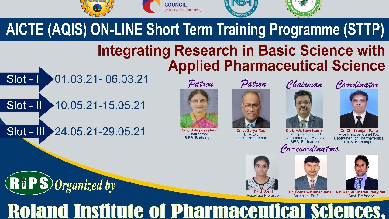 AICTE (AQIS) ON-LINE SHORT TERM TRAINING PROGRAMME (STTP) - YouTube