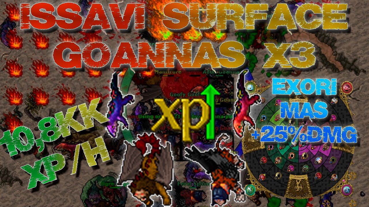 Issavi Surface/Goannas PT 500+ X3 (10,8kk Xp 150%) exori mas build ...