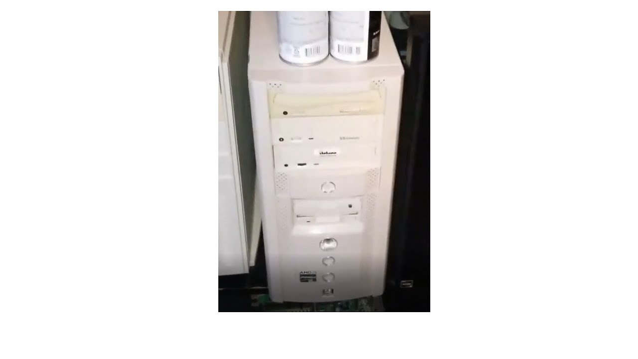 Custom weathering an old beige PC case - YouTube