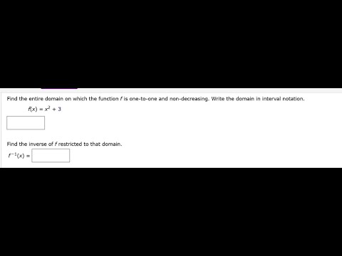 [Math] Find the entire domain on which the function f is one-to-one and ...