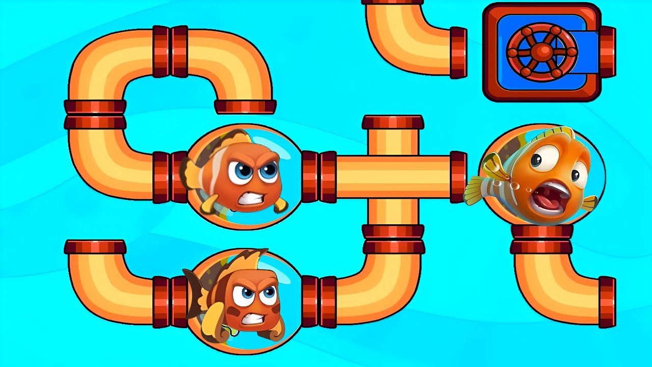 😭💔 fish need help solve the puzzle and save the fish bast offline ...