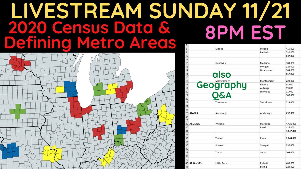Analyzing Census Data & Calculating Metro Areas - YouTube