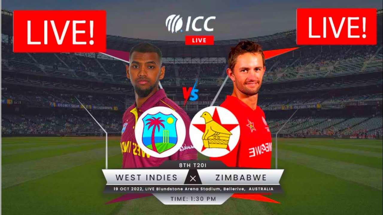 WI vs Zim Live World Cup 2022 - YouTube