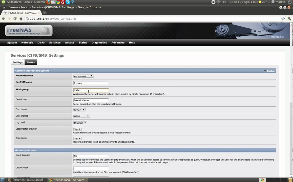 Configuração Do Freenas Youtube