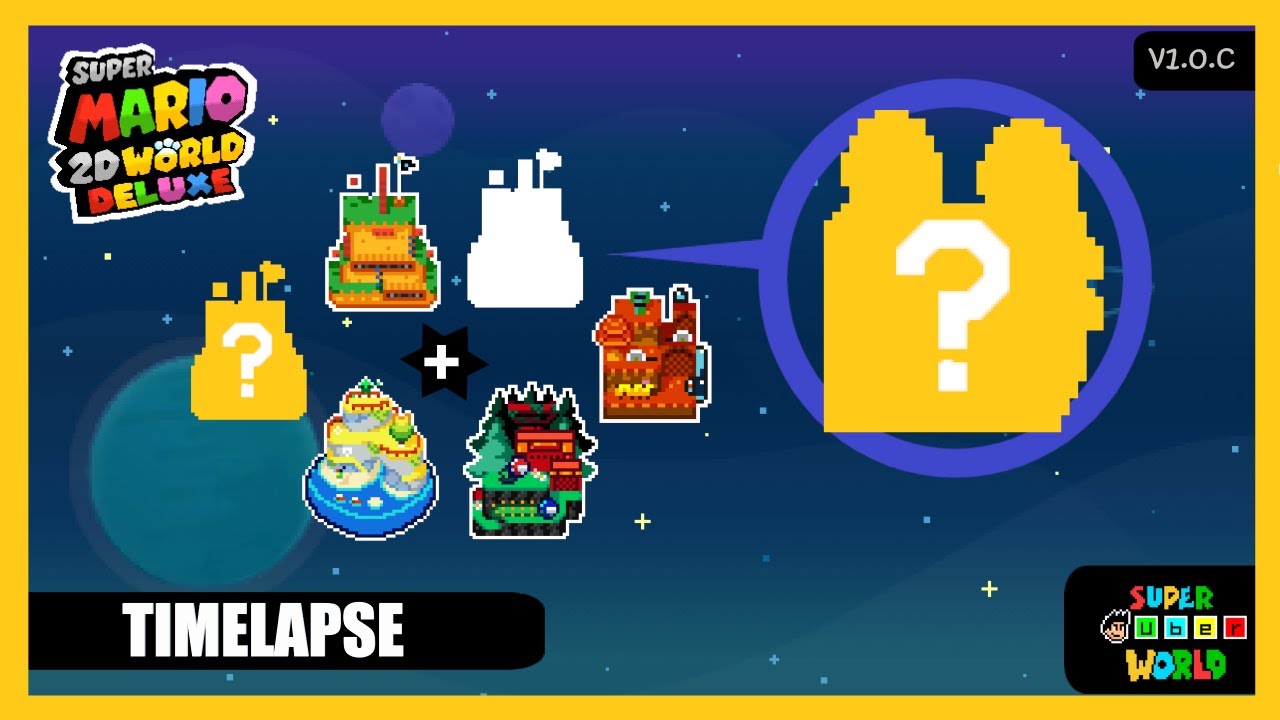 Super Mario 2D World Deluxe - level map art 3 - Pixel art Timelapse ...