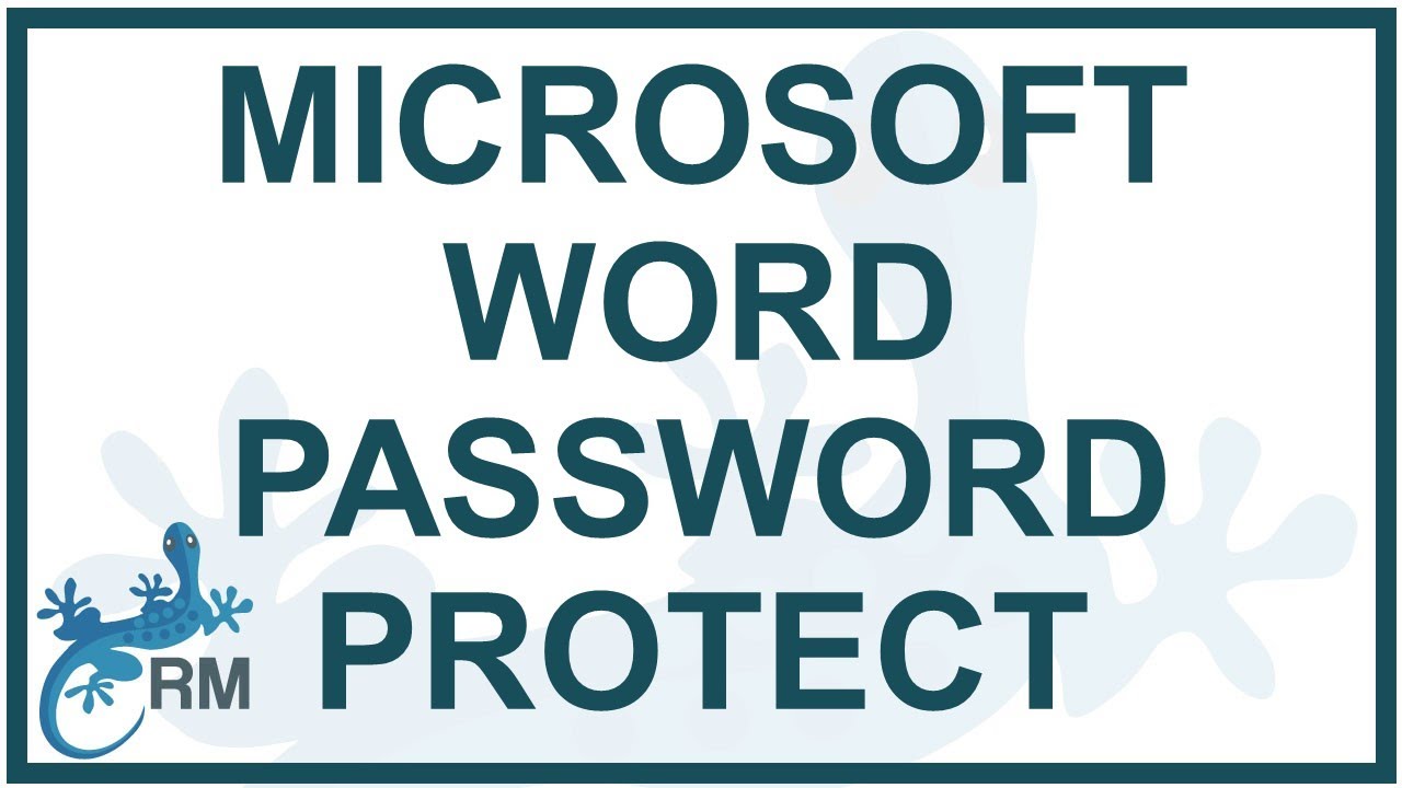 How to password protect a Word document | Microsoft Word Password ...