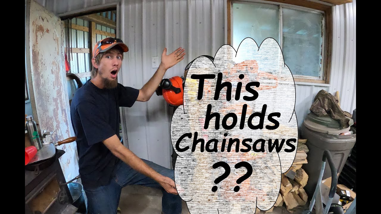 Building A Simple Chainsaw Rack - YouTube