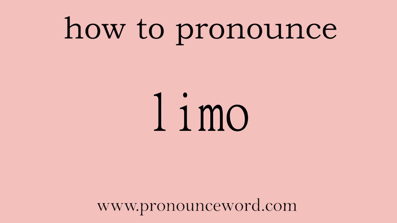 limo. How to pronounce the english word limo .Start with L. Learn from ...