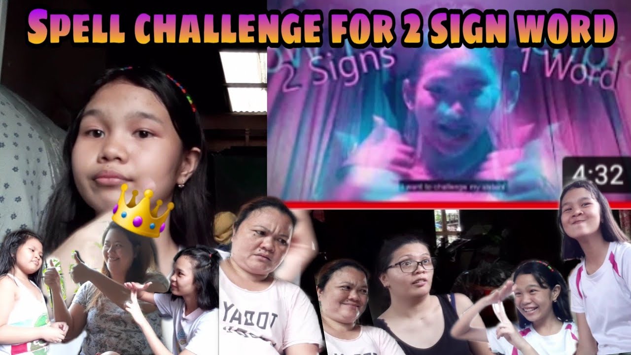 Spell challenge for 2 sign word - YouTube