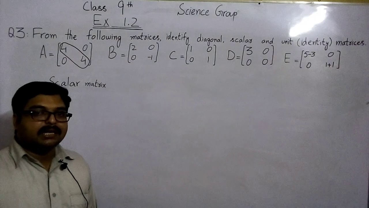Question no 3 Exercise 1.2 9th Class Maths || Chapter 1 Maths Matrix ...