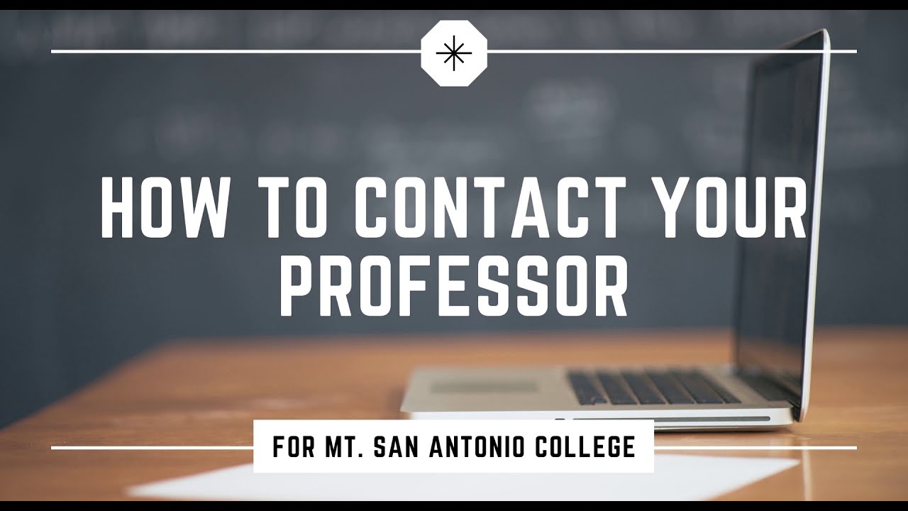 How to Contact Your Professor - YouTube