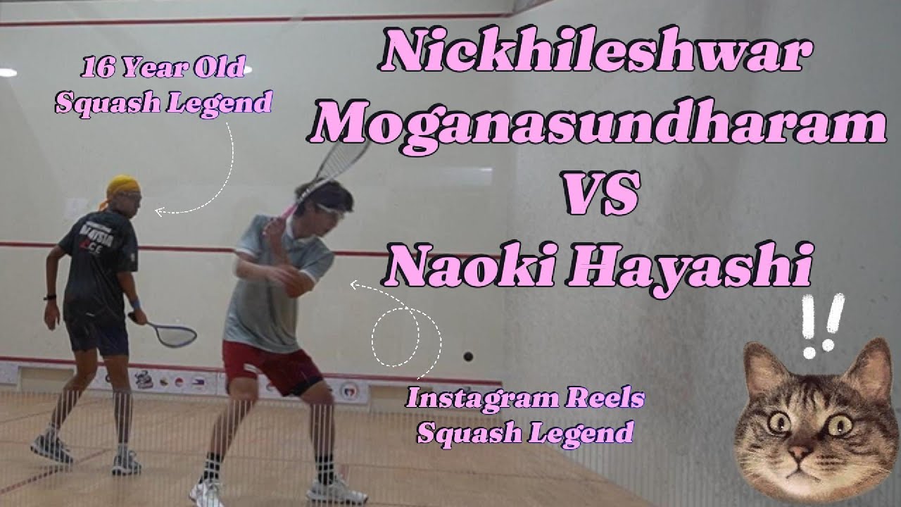SQUASH: FUTURE⭐️ Malaysian Squash Super Star Nickhileshwar Moganasundharam VS Naoki Hayashi # ...