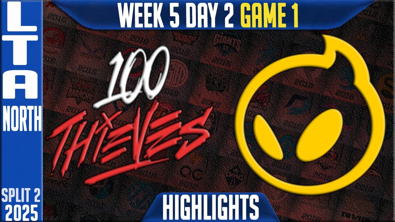 100T vs DIG Highlights Game 1 | LCS W5D2 Split 2 2025 LTA North | 100 Thieves vs Dignitas G1 ...