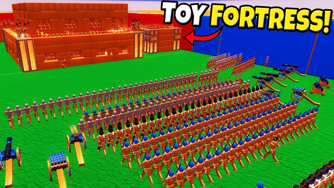 Massive Toy Soldier FORTRESS Defense! - Wooden Battles: Battle ...