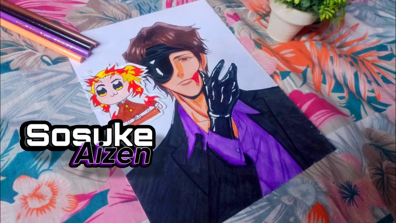 Drawing AIZEN | Bleach | Step by Step - Easy Drawing Tutorial - YouTube