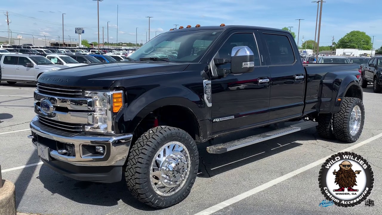 Ford F350 Lariat American Force wheels Akins Wild Willies - YouTube