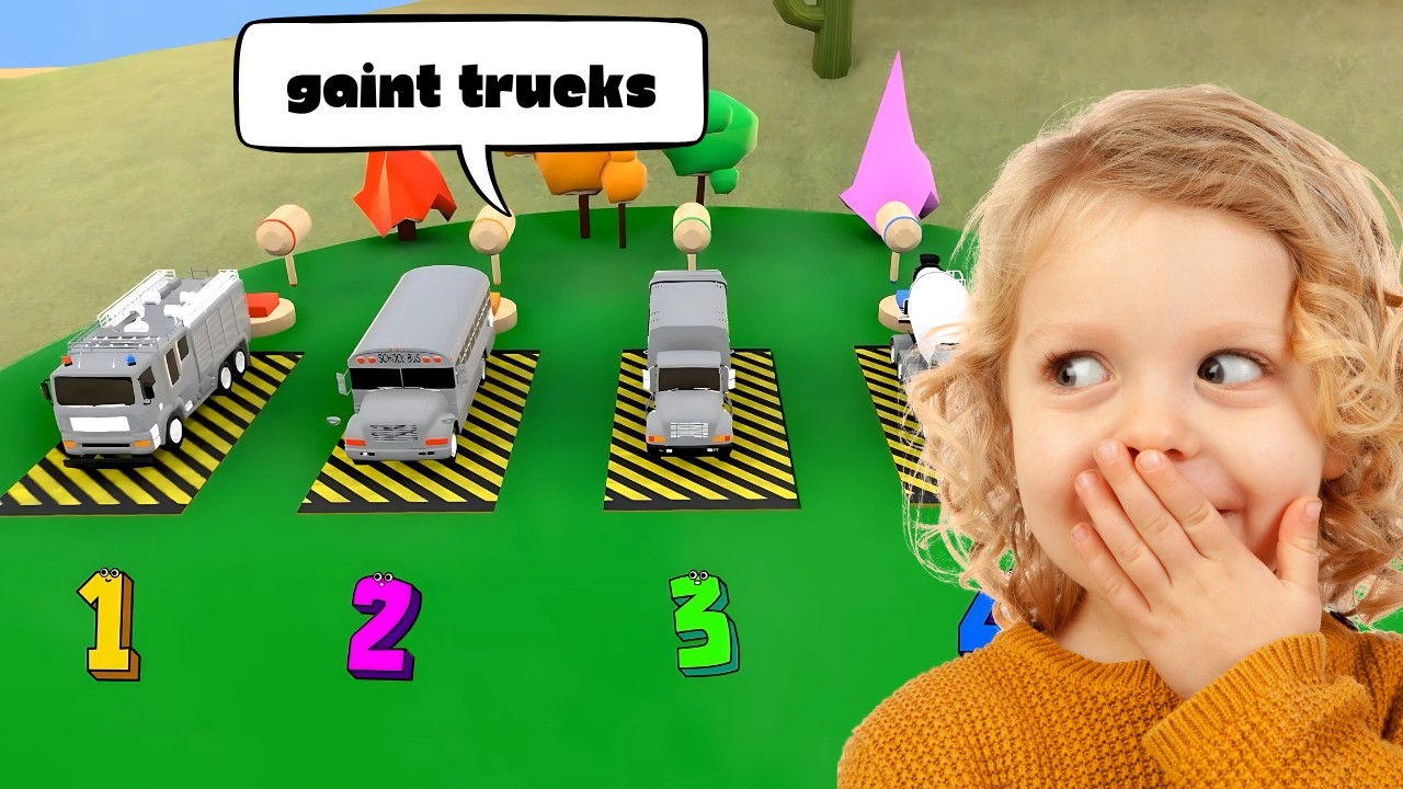 Learn trucks name in English - Heavy Trucks Only for Kids - Songs and ...