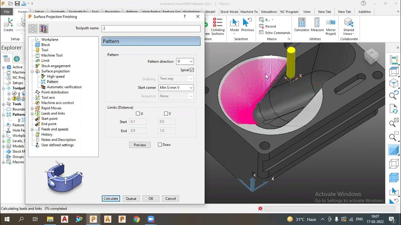 Powermill 2022 Project surface finish tutorial - YouTube
