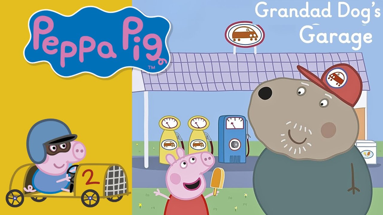 Peppa Pig | Grandad Dog's Garage | Read Aloud With Me 🤗🤗 - YouTube