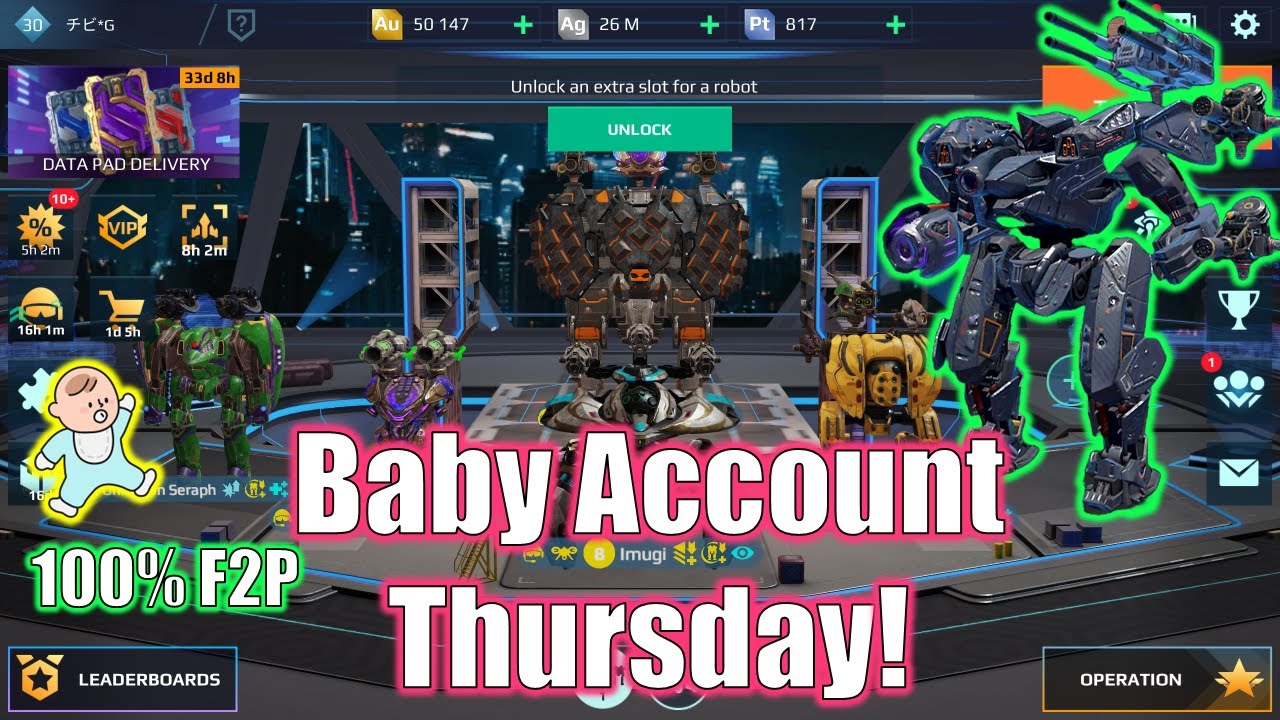 Baby Account Encounters Mauler | WR - War Robots - YouTube