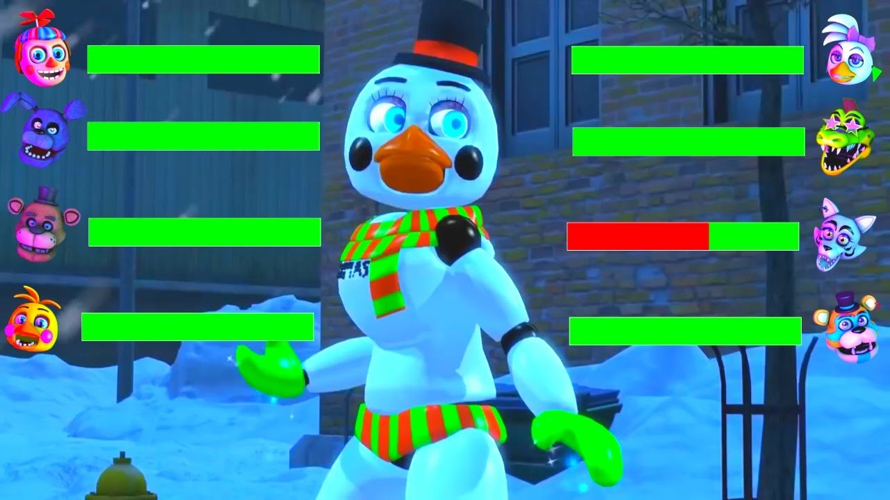 [SFM FNaF] Security Breach vs Christmas WITH Healthbars - YouTube