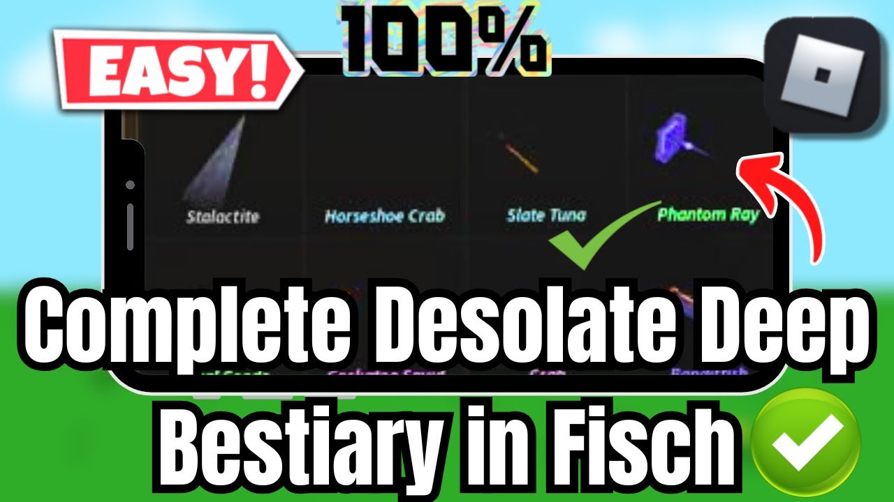 How to complete Desolate Deep Bestiary Quickly in Fisch on Roblox ...