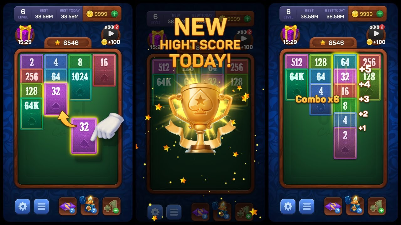 Merge Master: 2048 Card Game Android Gameplay - YouTube