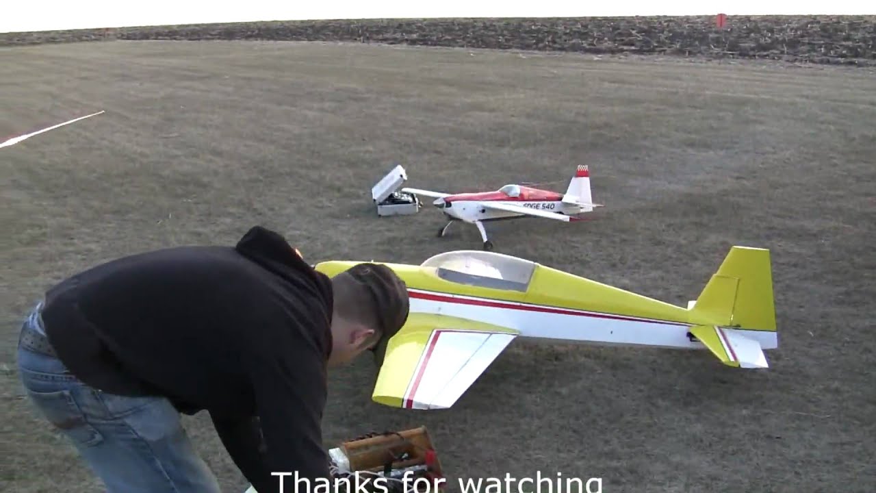 sky shark edge 540 ARF maided flights OS MAX 120FS 4 stroke engine rc ...