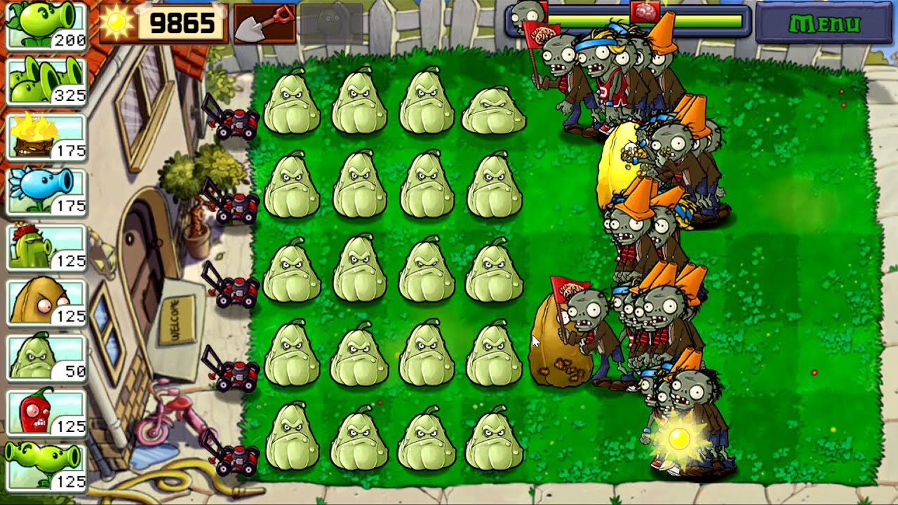 Plants vs. Zombies FREE Adventures : Doom-shrooms & Squashes vs X 9999 ...