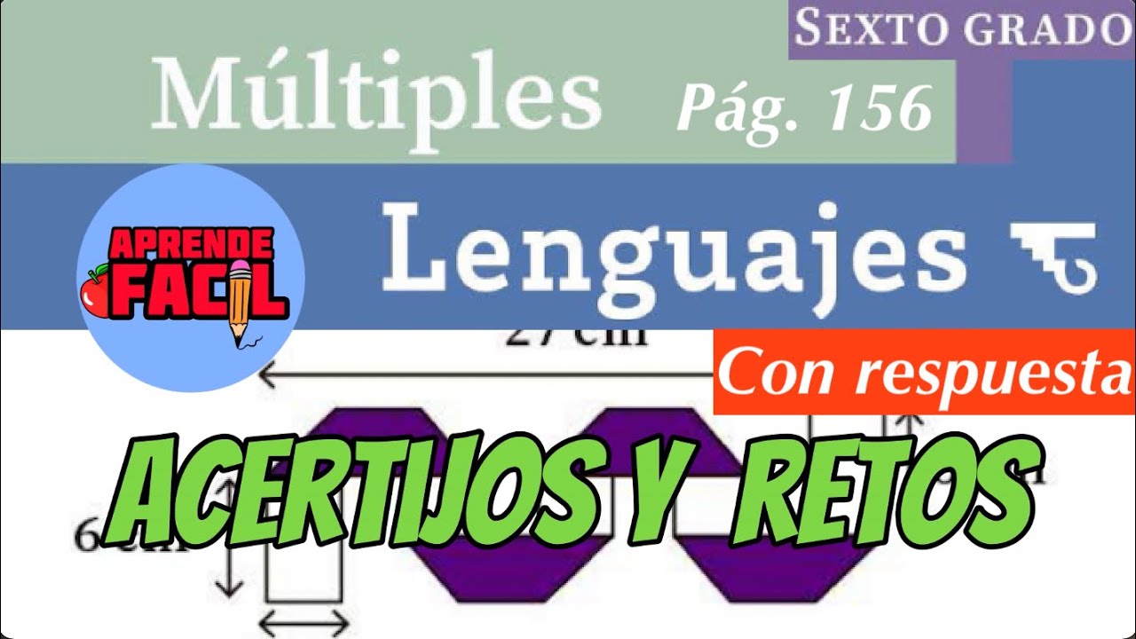 "Acertijos y retos" (CON RESPUESTA) 6to grado Múltiples lenguajes ...