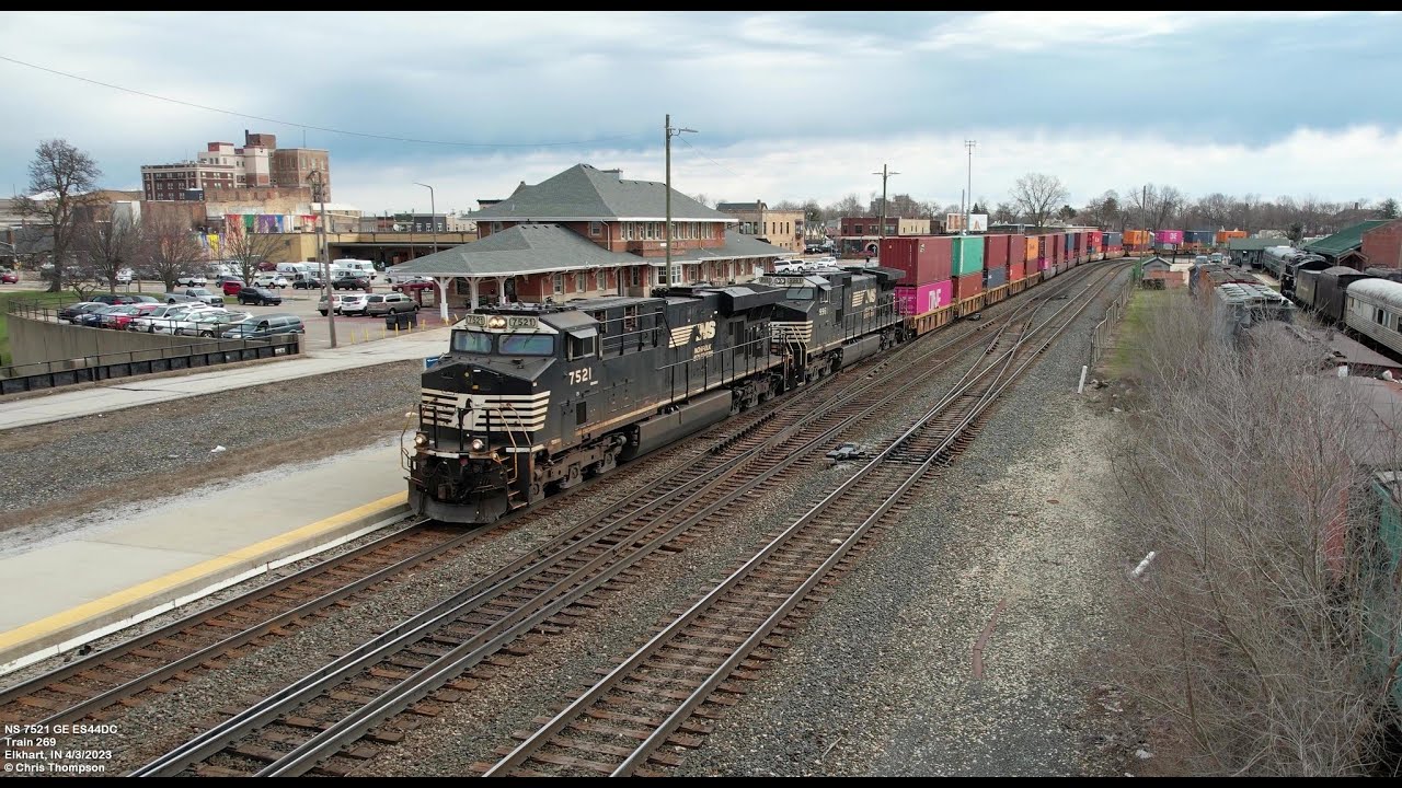 NS 7521 Elkhart, IN 4/3/2023 Train 269 - YouTube