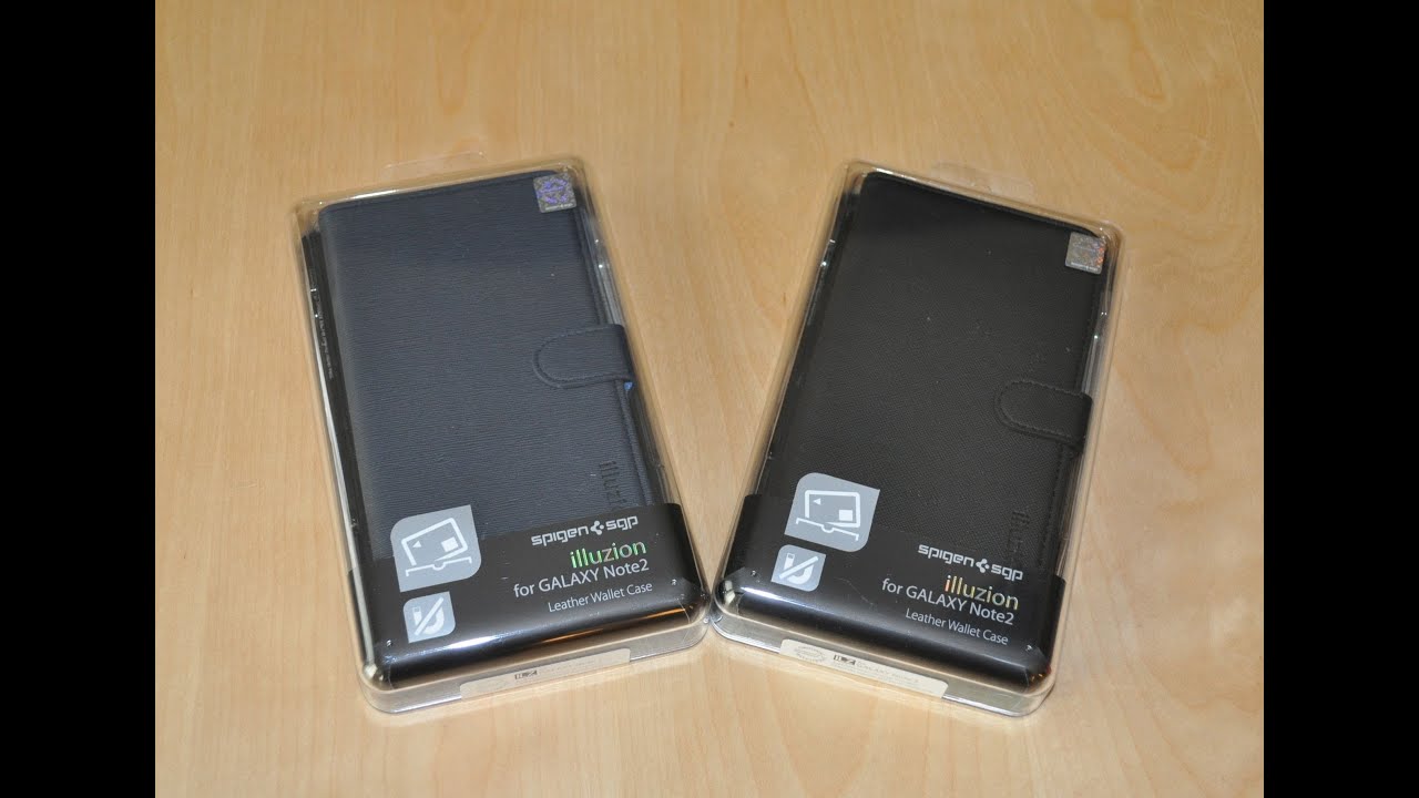 Spigen SGP illuzion Leather Wallet Case for Samsung Galaxy Note 2 - YouTube