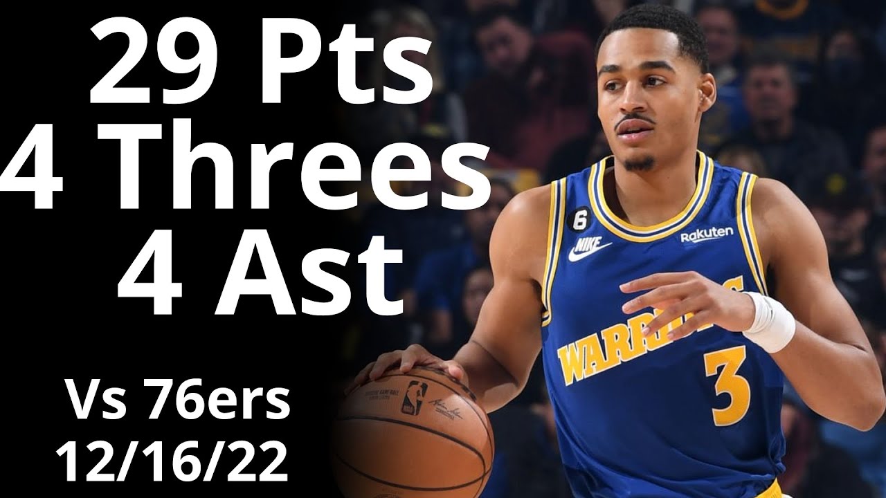 Jordan Poole 29 Pts 4 Ast vs 76ers Highlights - YouTube
