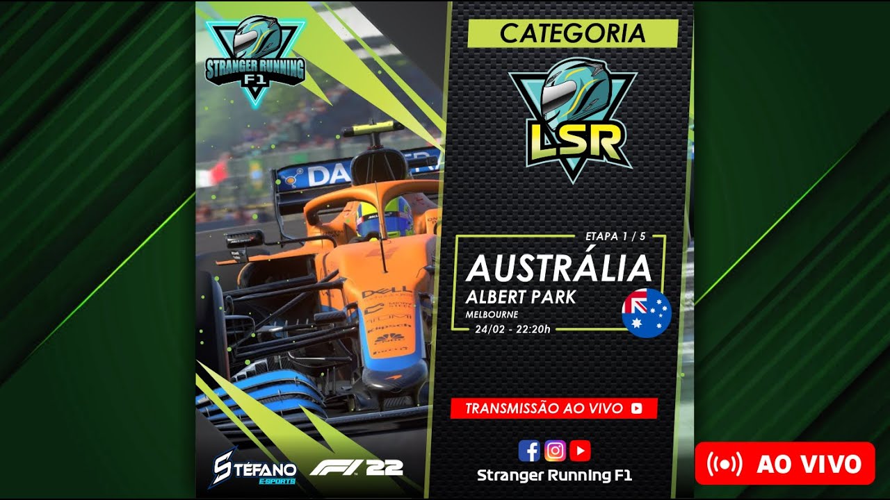 CATEGORIA LSR / 1ª TEMP / ET 1-5 / GP DA AUSTRÁLIA / F1 22 / 🎙️ ...