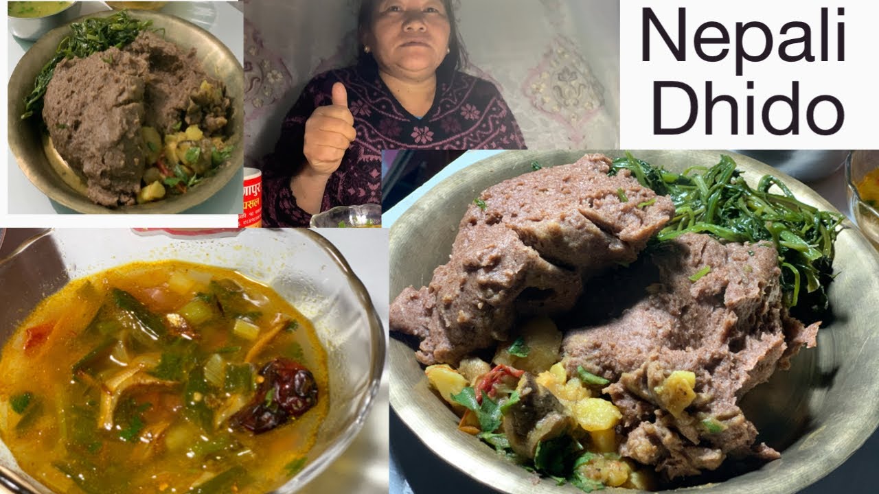 Nepali food (Dhido and Tarkari) - YouTube
