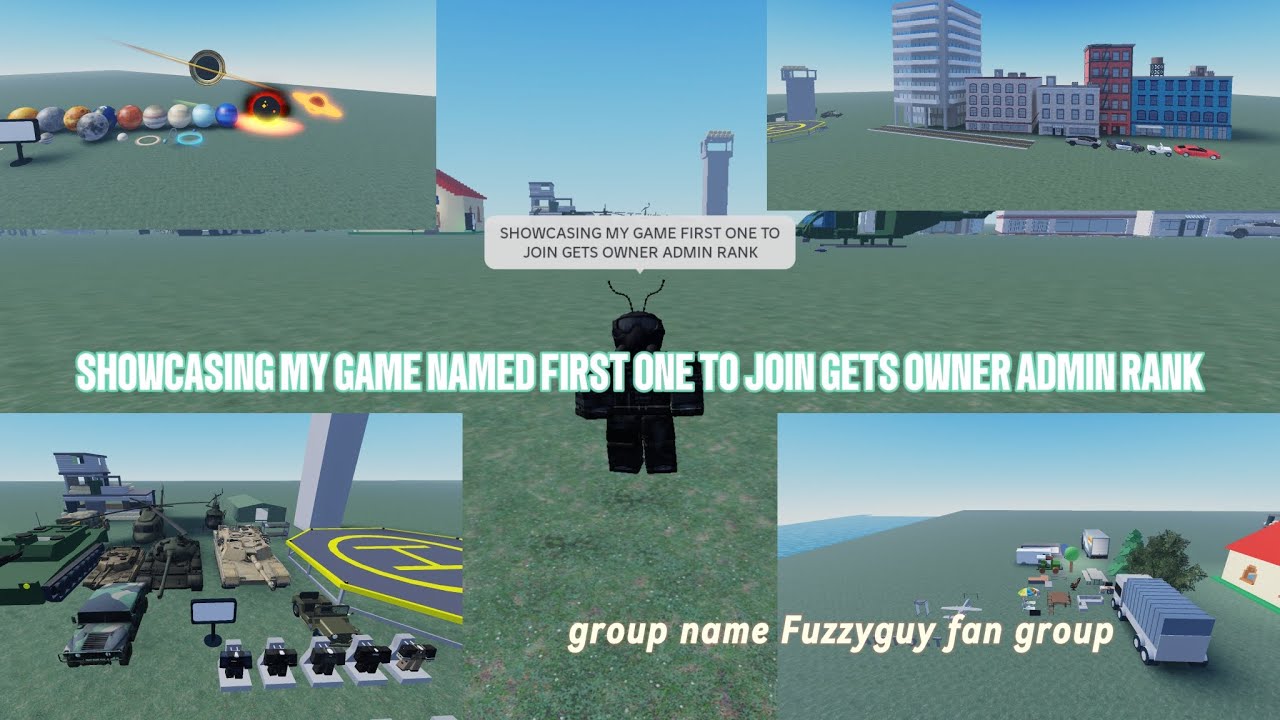 SHOWCASING MY GAME FIRST ONE TO JOIN GET OWNER ADMIN RANK! - YouTube
