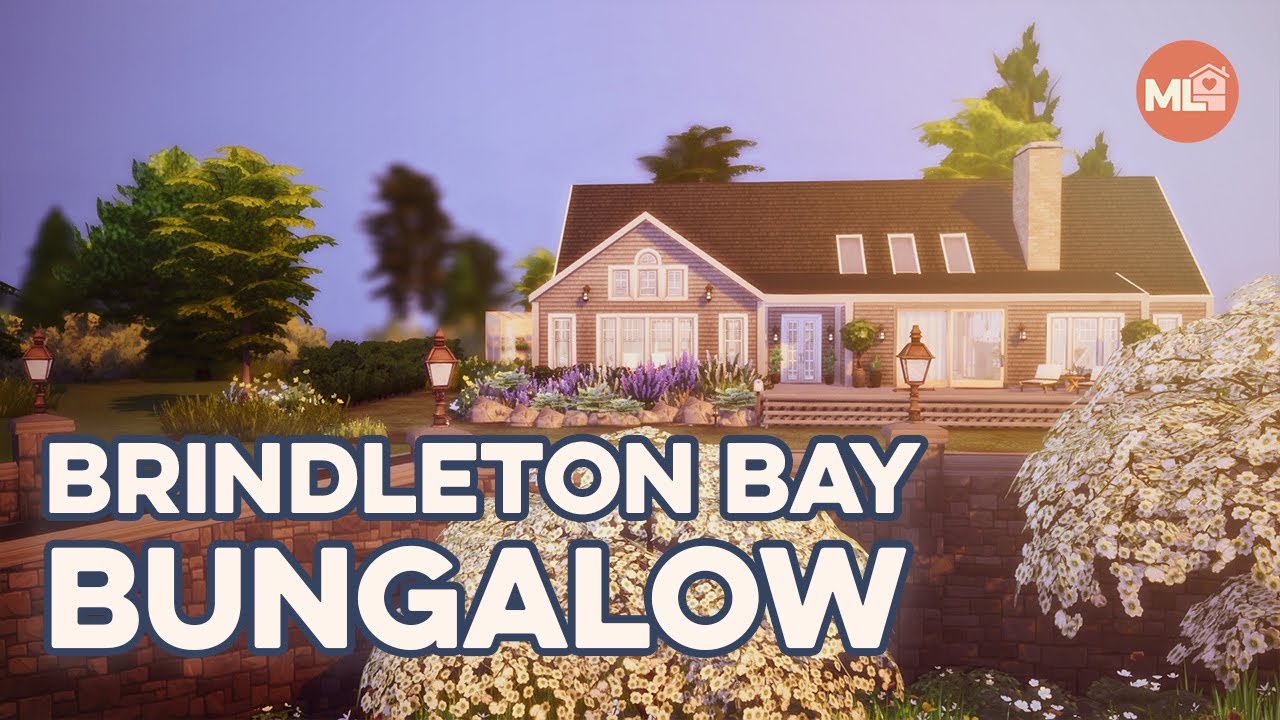 Brindleton Bay Bungalow | Sims 4 Speed Build + CC Links - YouTube