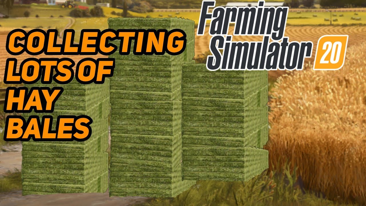 Collecting Lots Of Hay Bales In Farming Simulator 20 Timelapse Gameplay